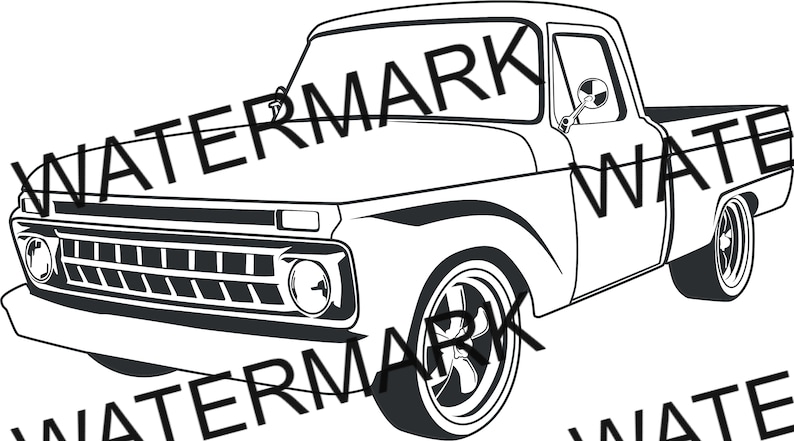 Ford F100 Truck SVG - Etsy