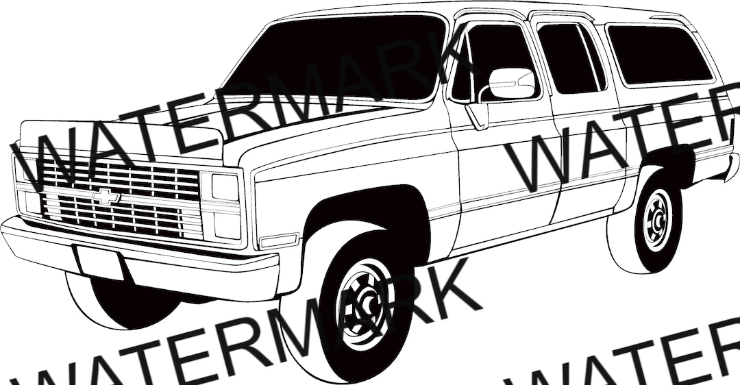 Chevy Suburban SVG - Etsy