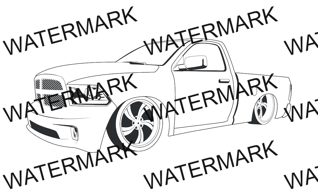 Slammed Dodge Truck SVG - Etsy