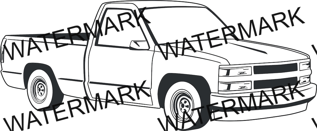 Classic Chevy Pickup Truck SVG - Etsy