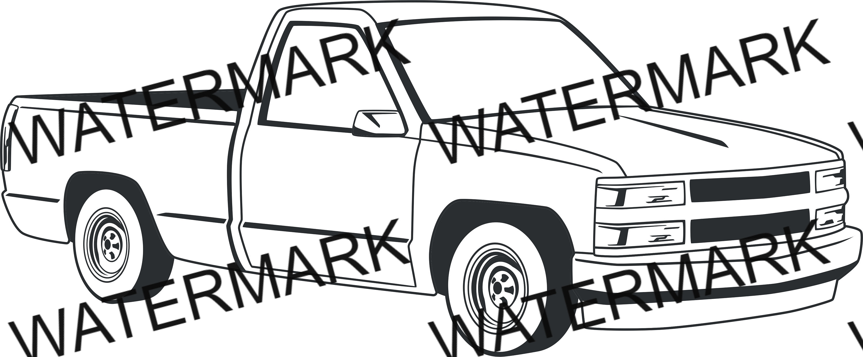 Classic Chevy Pickup Truck SVG - Etsy