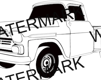 SVG Ford F100 1972 Pickup Truck Silhouette Cut Files Designs, Clip Art ...