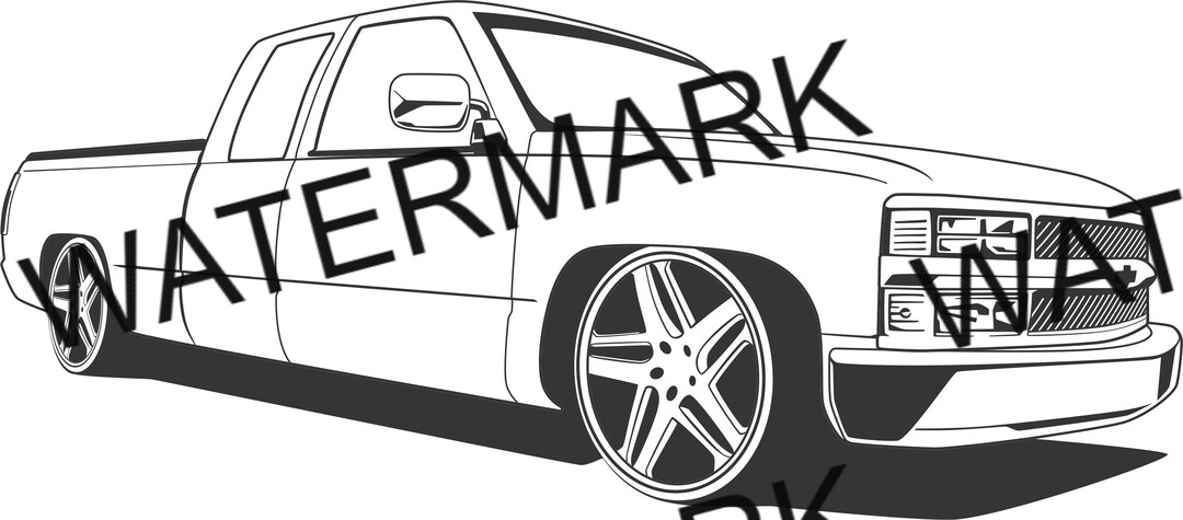 Lowered Chevy Pickup SVG - Etsy
