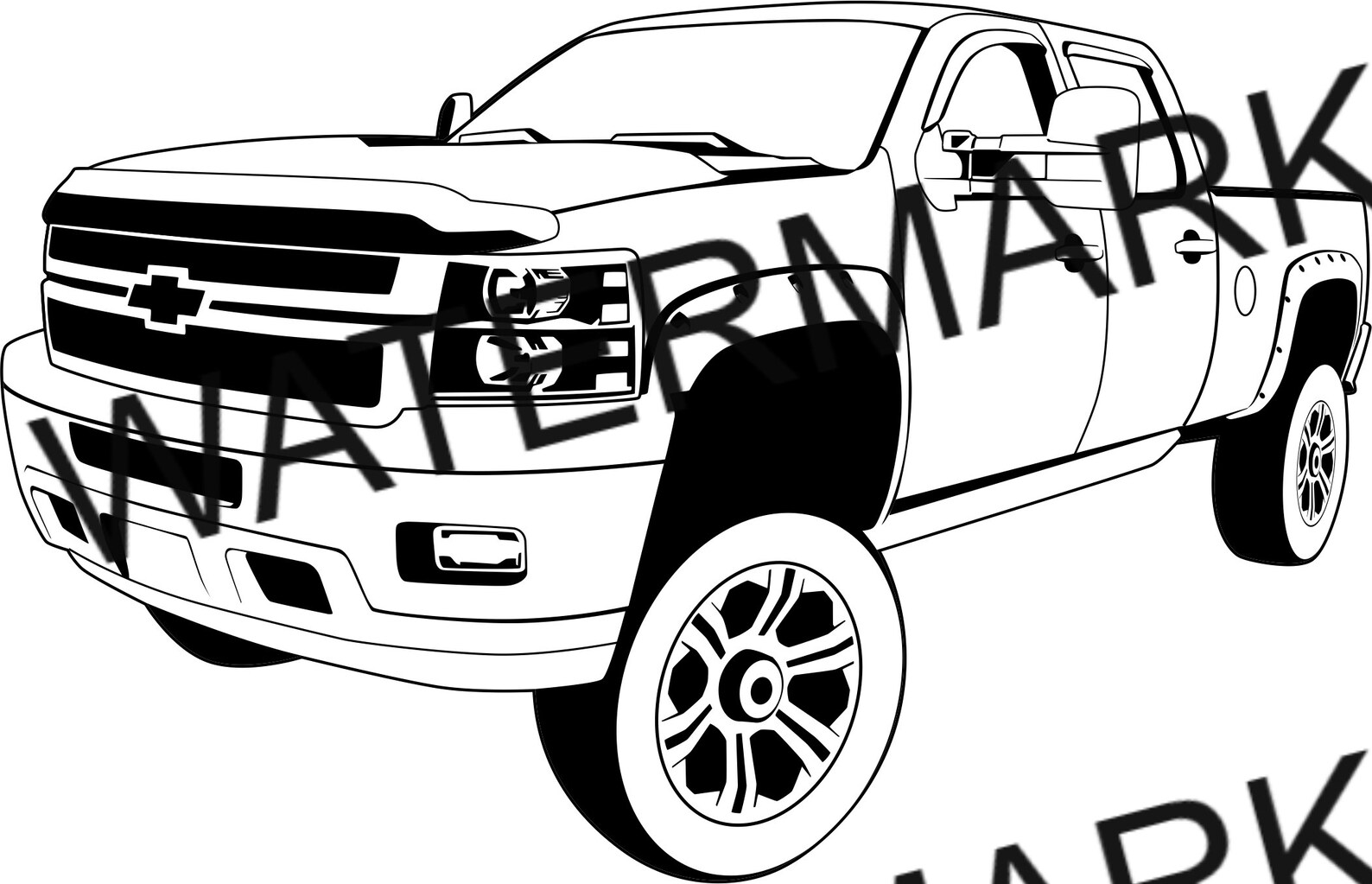 Lifted Chevy Truck SVG - Etsy