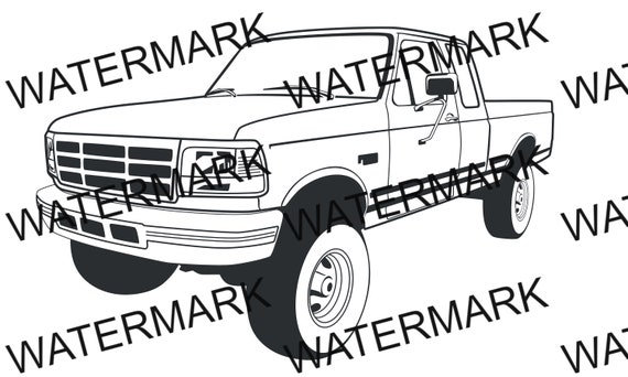 F250 Lifted Pickup Truck SVG - Etsy