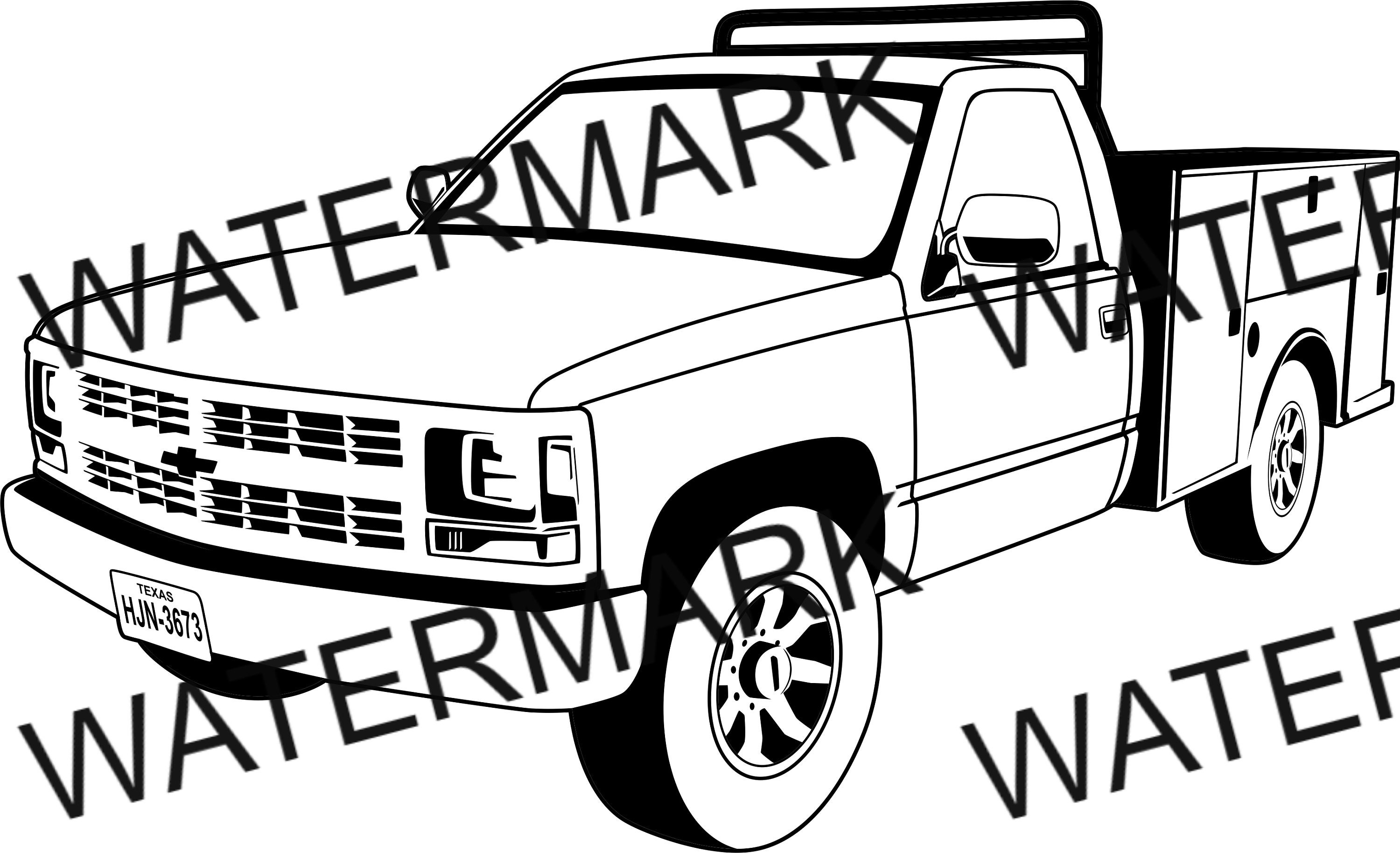Chevy Utility Truck SVG - Etsy