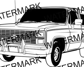 Chevy Suburban Squarebody Png File, Burb Life, Suburban Svg, PNG and ...