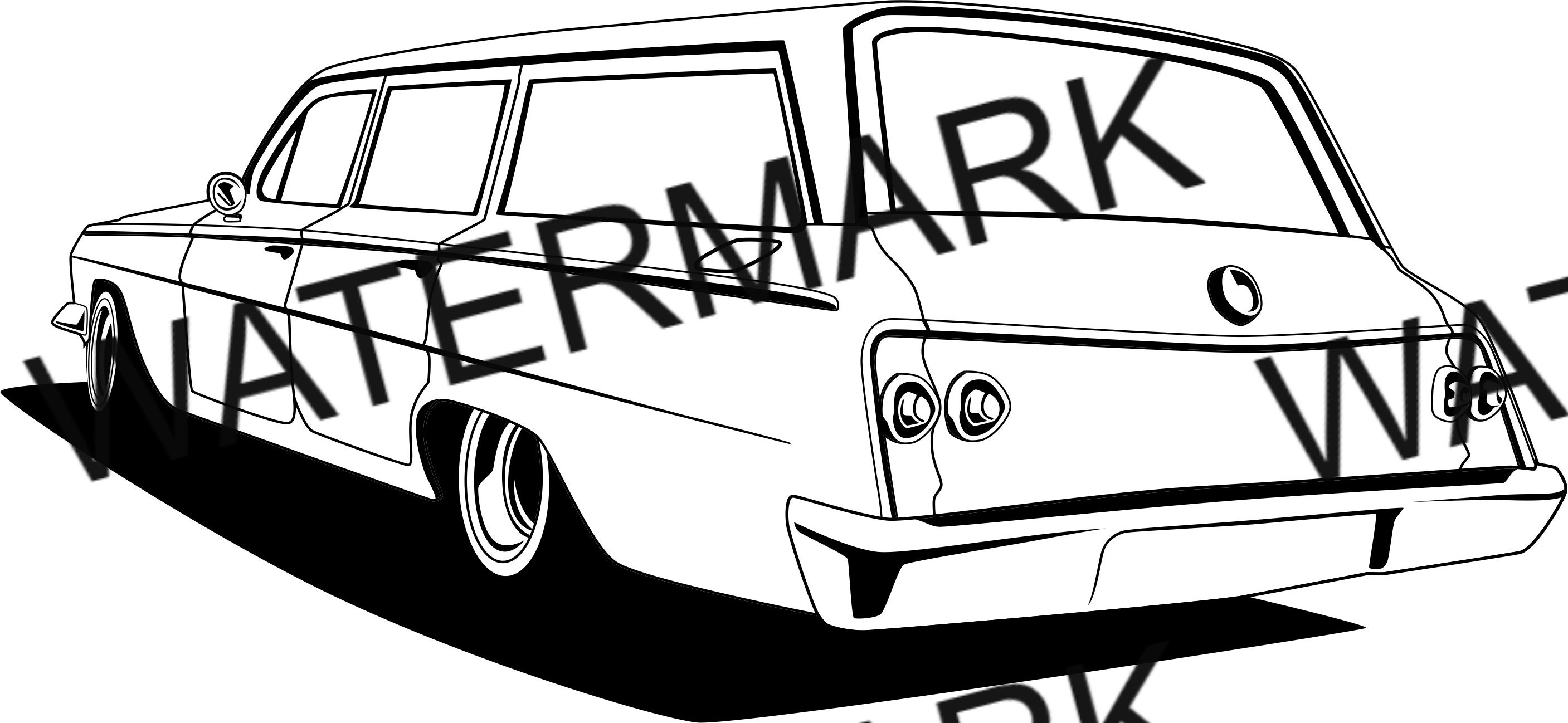 Chevy Impala Wagon SVG - Etsy