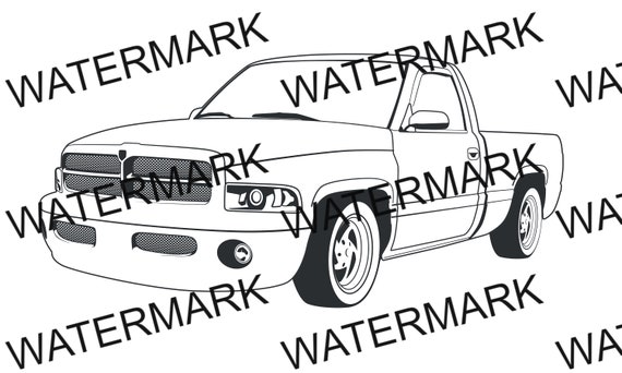 Dodge Ram Pickup Truck SVG - Etsy