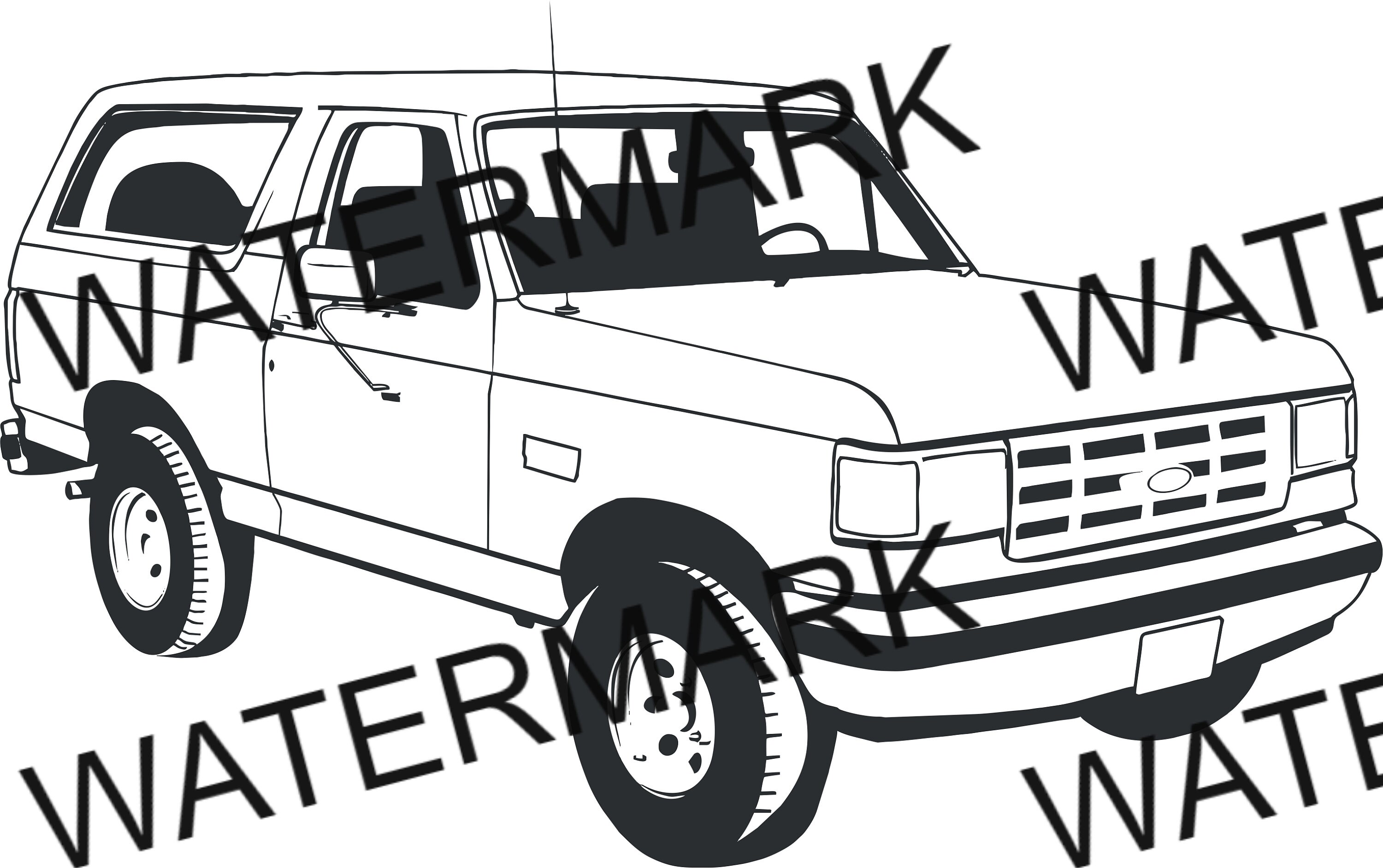 Classic Ford SUV SVG Etsy