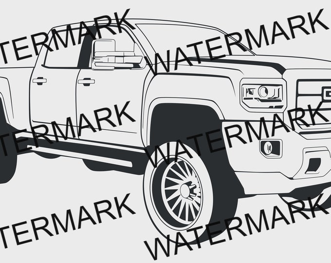 Lifted GMC Truck SVG - Etsy