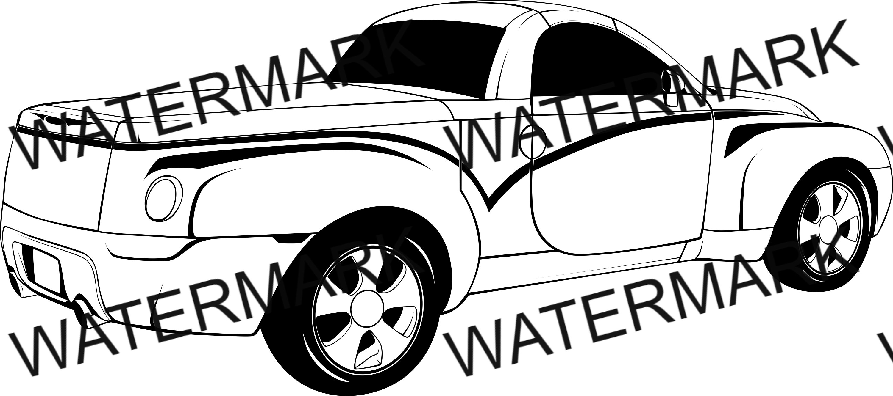 Chevy SSR Pickup Truck SVG - Etsy