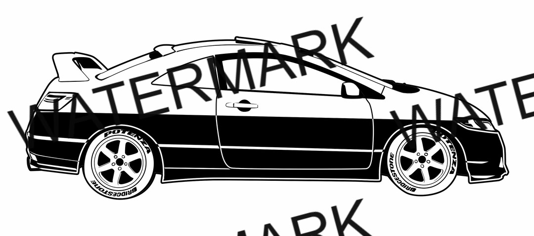 Honda Civic Coupe SVG - Etsy