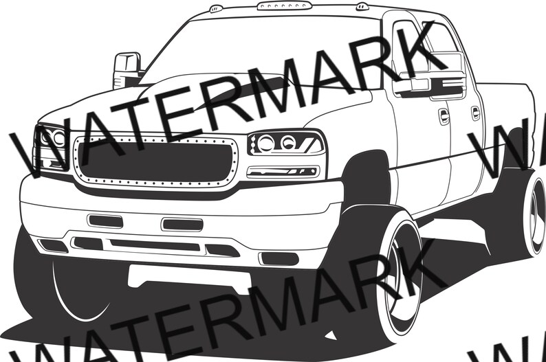 Lifted Chevy Truck SVG - Etsy