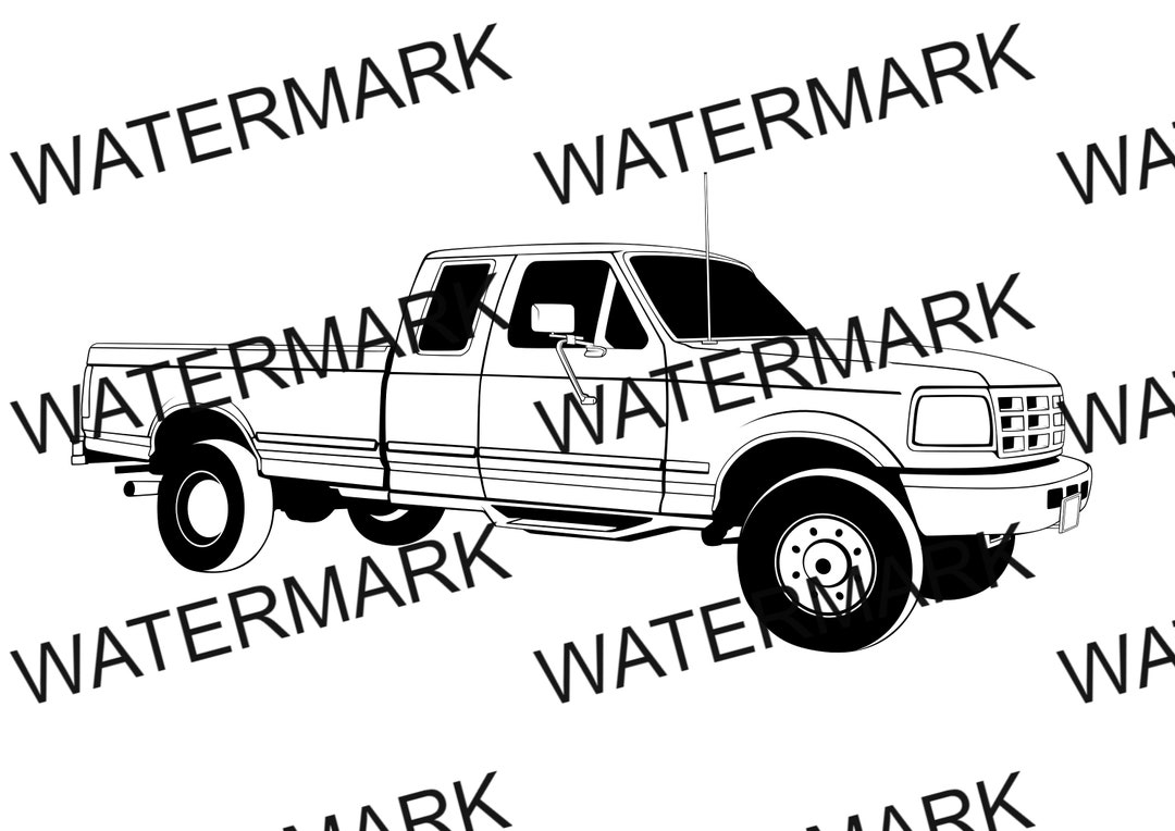 Ford F250 Pickup SVG - Etsy