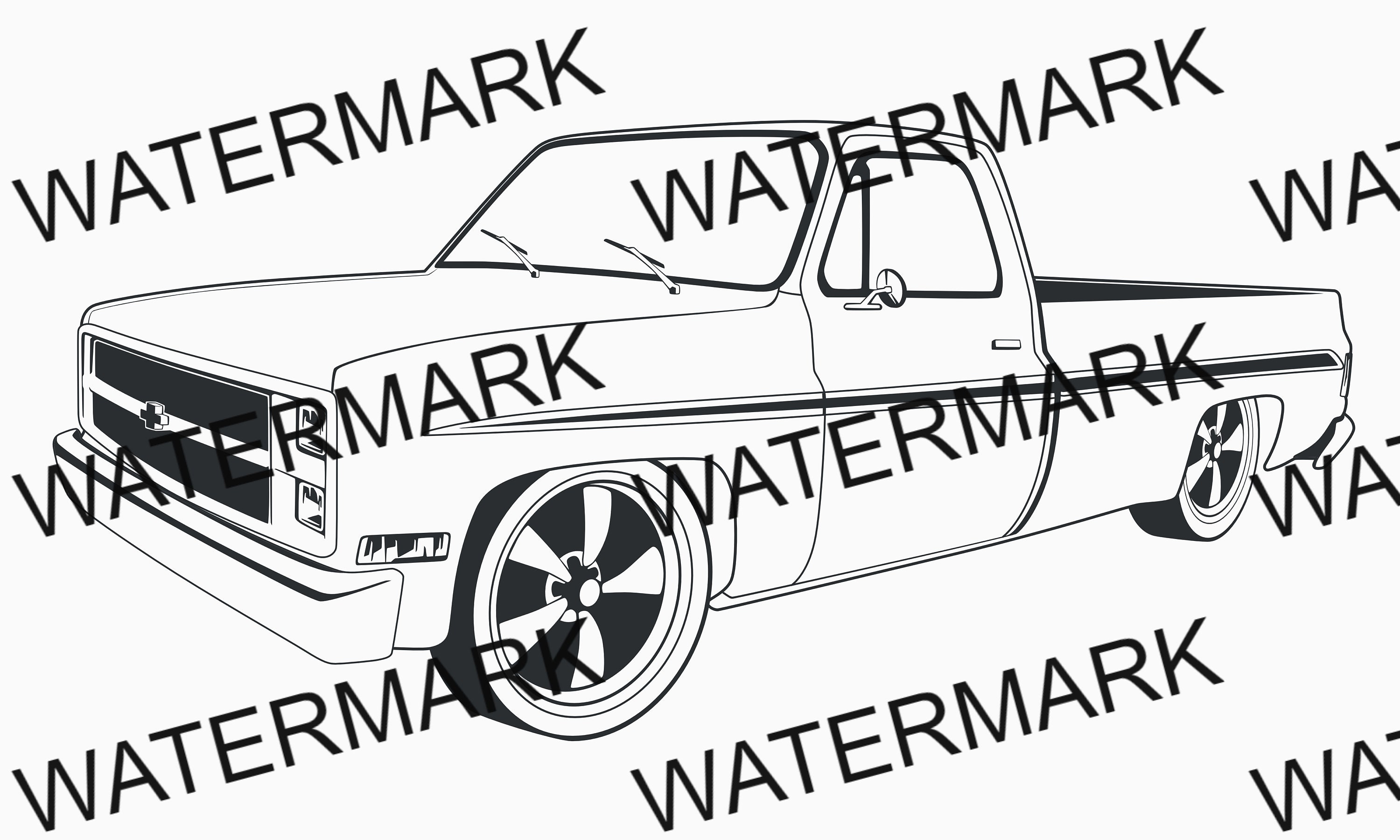 Slammed Chevy Truck SVG - Etsy