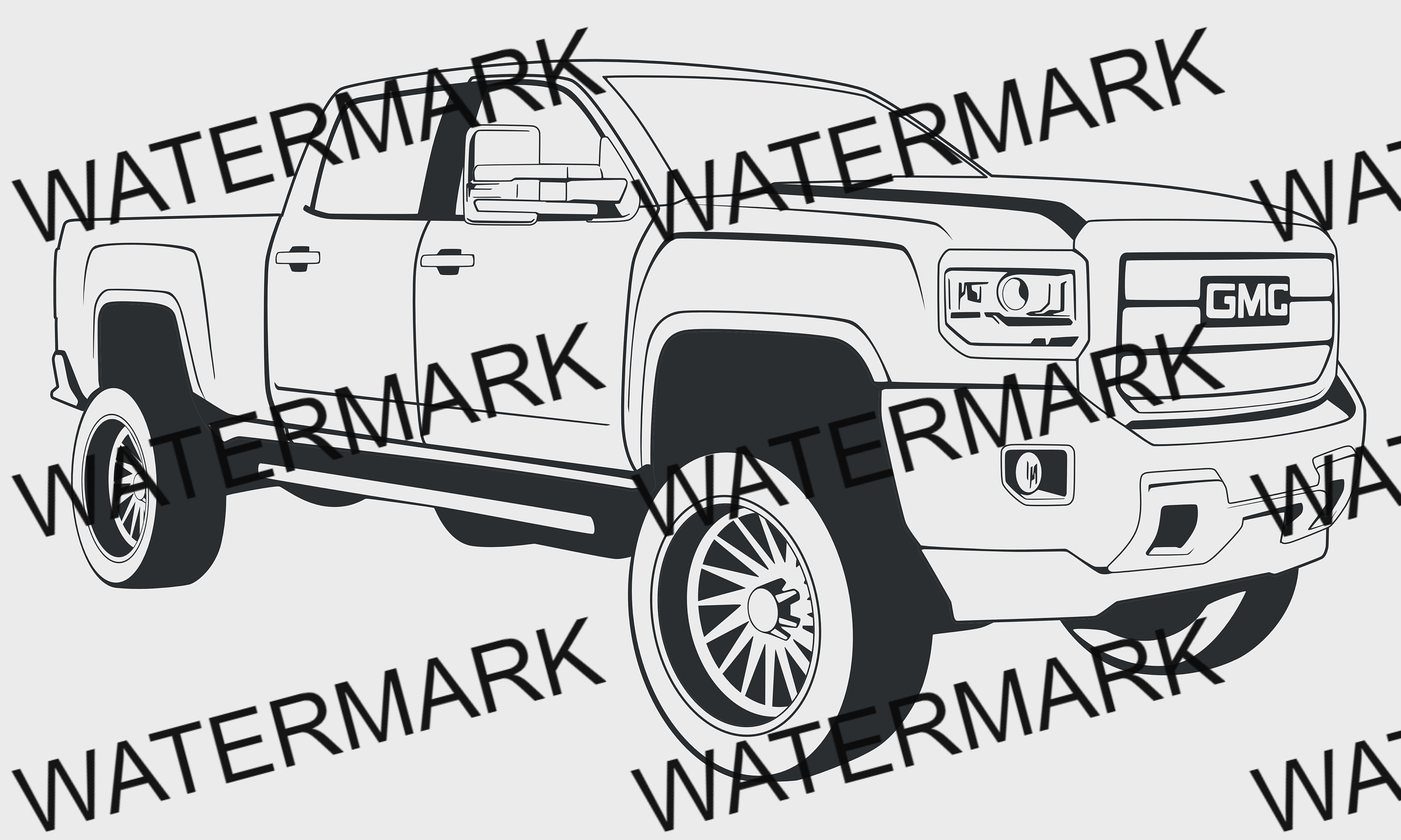 Lifted GMC Truck SVG - Etsy