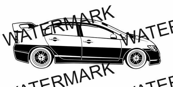 Honda Civic Car SVG | Etsy
