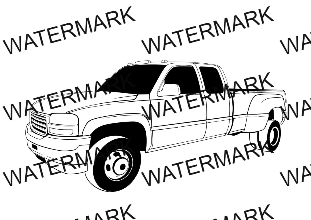2001 GMC Pickup Truck SVG - Etsy