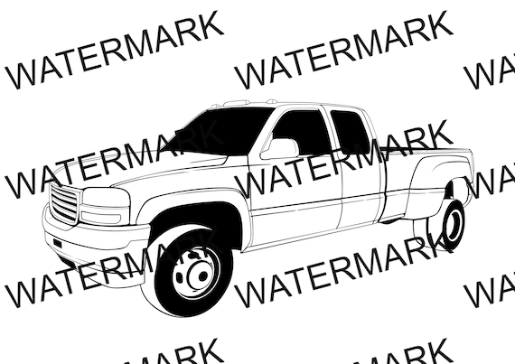 2001 GMC Pickup Truck SVG - Etsy