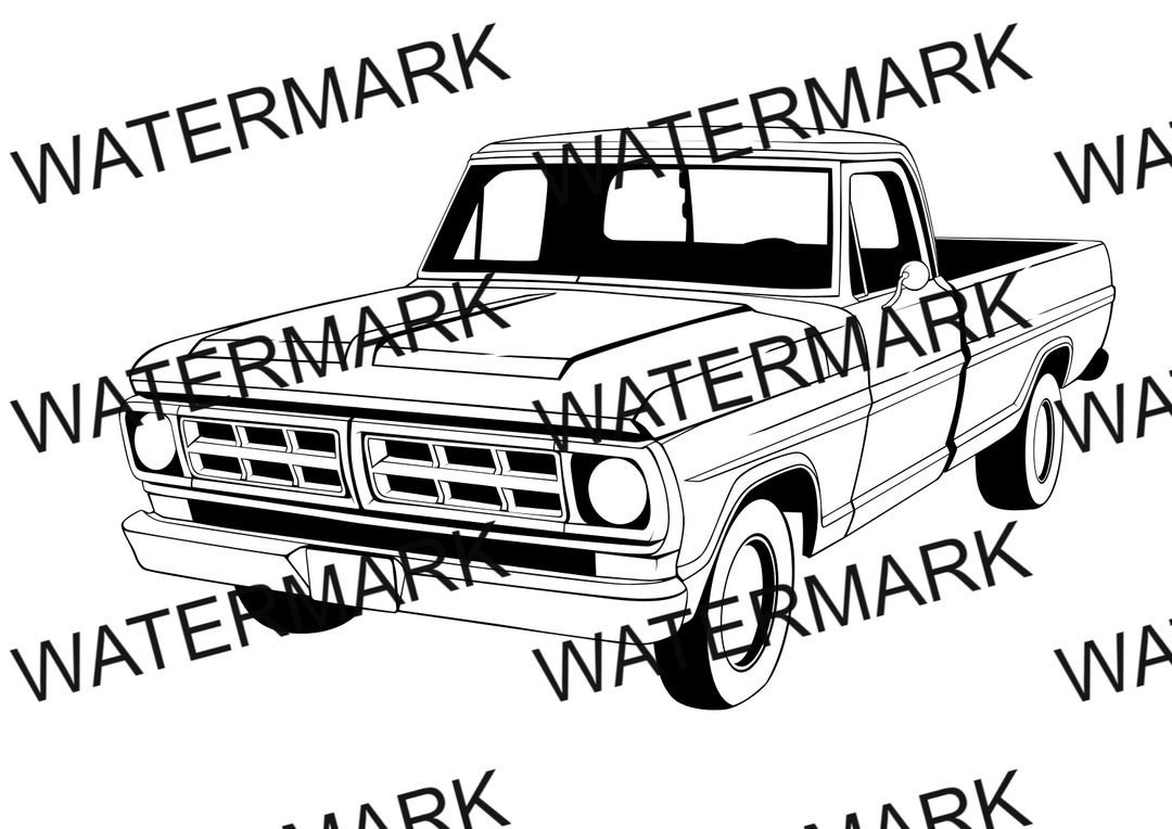 Classic Ford Truck SVG - Etsy