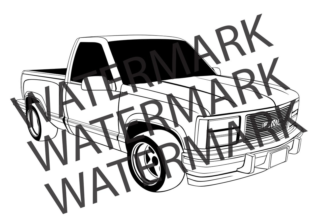 1993 GMC Pickup Truck SVG - Etsy