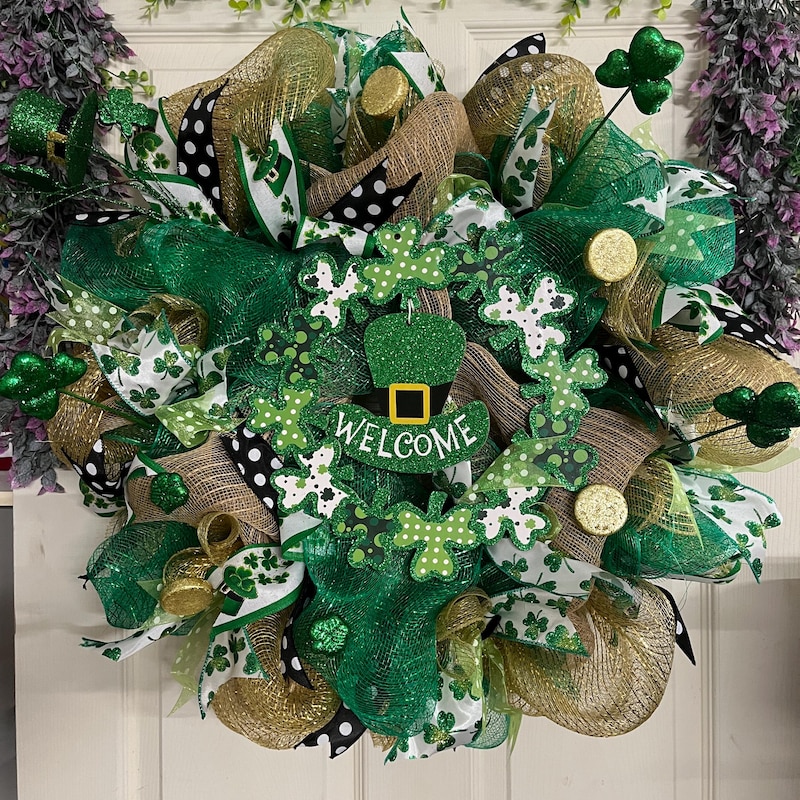 Burlap Bows St Patricks - Etsy