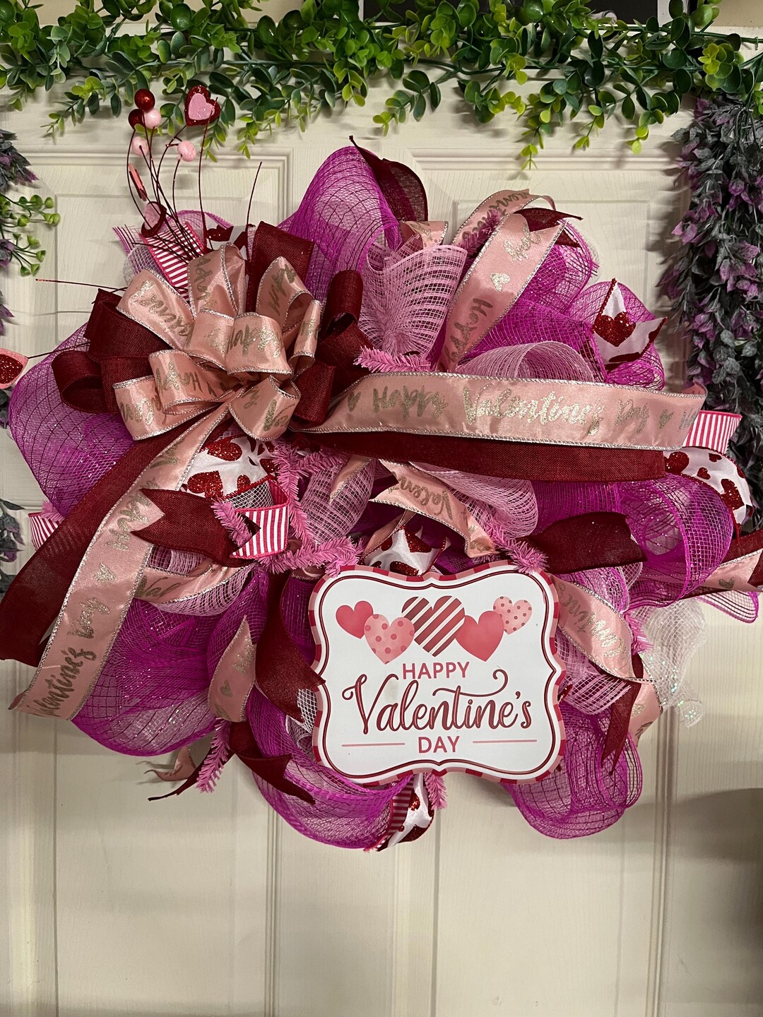 Valentines Day Mini Wreath Welcome Cupid - Etsy