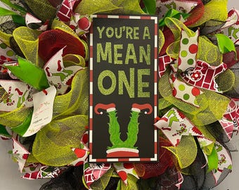 Mean One Grinch Christmas Wreath - Etsy