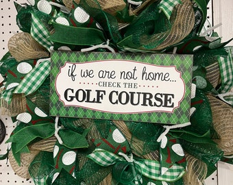 Golf Ball Sign Door Hanger Door Decor Wreath Decor Wreath - Etsy