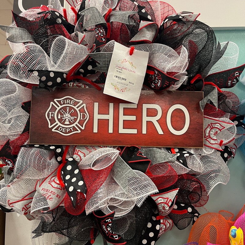 Firefighter Wreath - Etsy