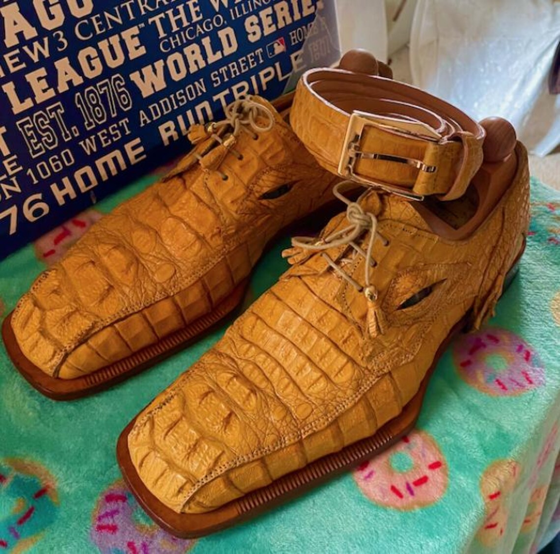 Fennix Alligator Shoes SZ10 and Fennix Alligator Belt SZ36 - Etsy
