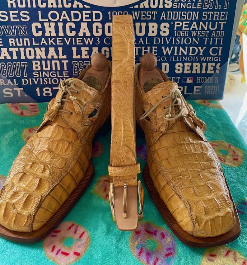 Fennix Alligator Shoes SZ10 and Fennix Alligator Belt SZ36 - Etsy