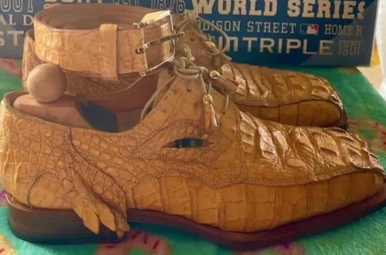 Fennix Alligator Shoes SZ10 and Fennix Alligator Belt SZ36 - Etsy