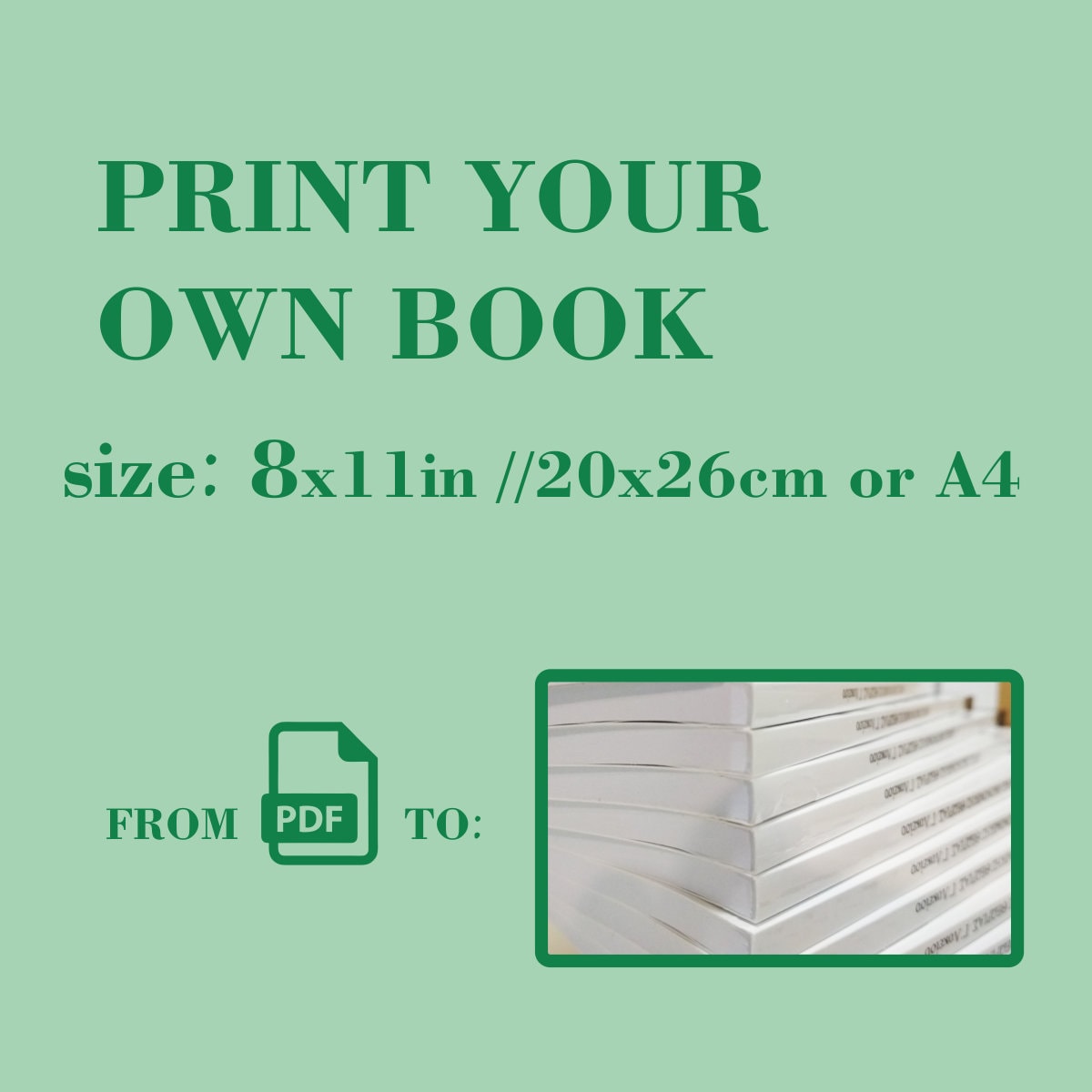 Print Your Paperback in 8x11in (20x26cm) - Etsy