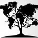Tree Branch World Map SVG Dxf Png Pdf Eps Unframed Metal Plasma Home ...