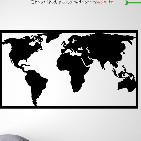 World Map Stencil - Etsy