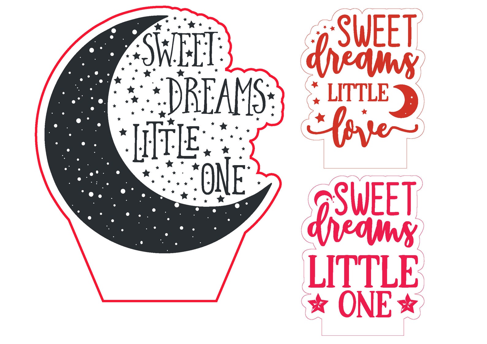 30 Svg Dxf Acrylic Illusion 3d Led Lamp Bundle for Laser - Etsy