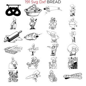 191 Svg Dxf Bread Bundle for Laser Engrave With Index - Etsy