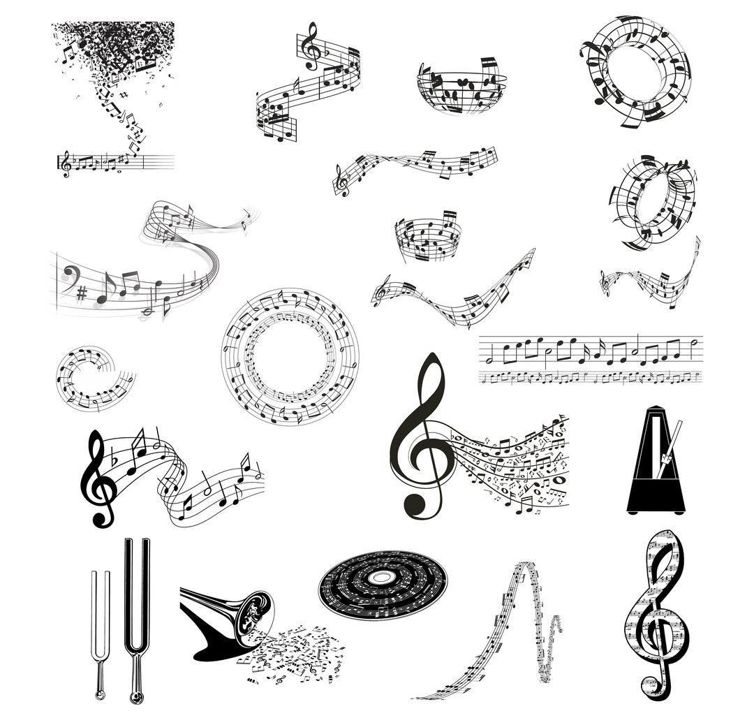 22 Svg Dxf Music Notes Bundle for Laser Engrave - Etsy