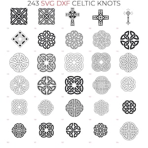 243 SVG DXF Celtic Knots Bundle for Laser Engrave, CNC Cricut ...