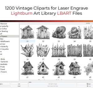1200 Png Clipart Vintage Designs Lightburn Art Library (.lbart) Files ...