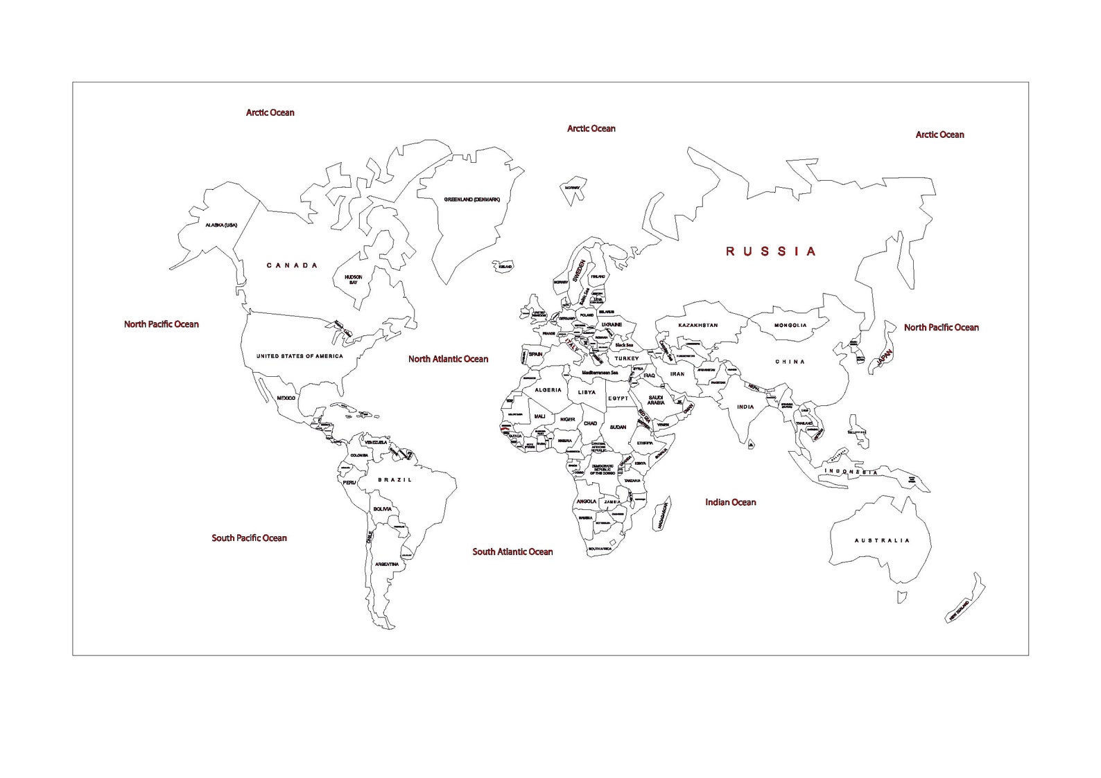57 World Map Bundle SVG Dxf Lightburn Art Library Laser Wood - Etsy
