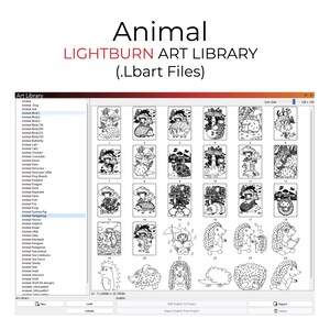Animals Lightburn Art Library (.lbart) Files Cliparts Silhouettes Cards ...