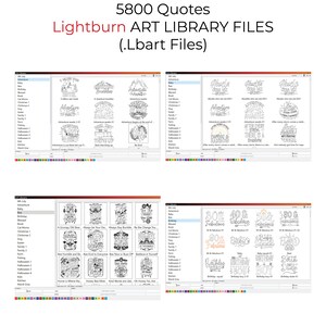 5800 Quotes Lightburn Art Library LBART Files for Laser Engrave ...