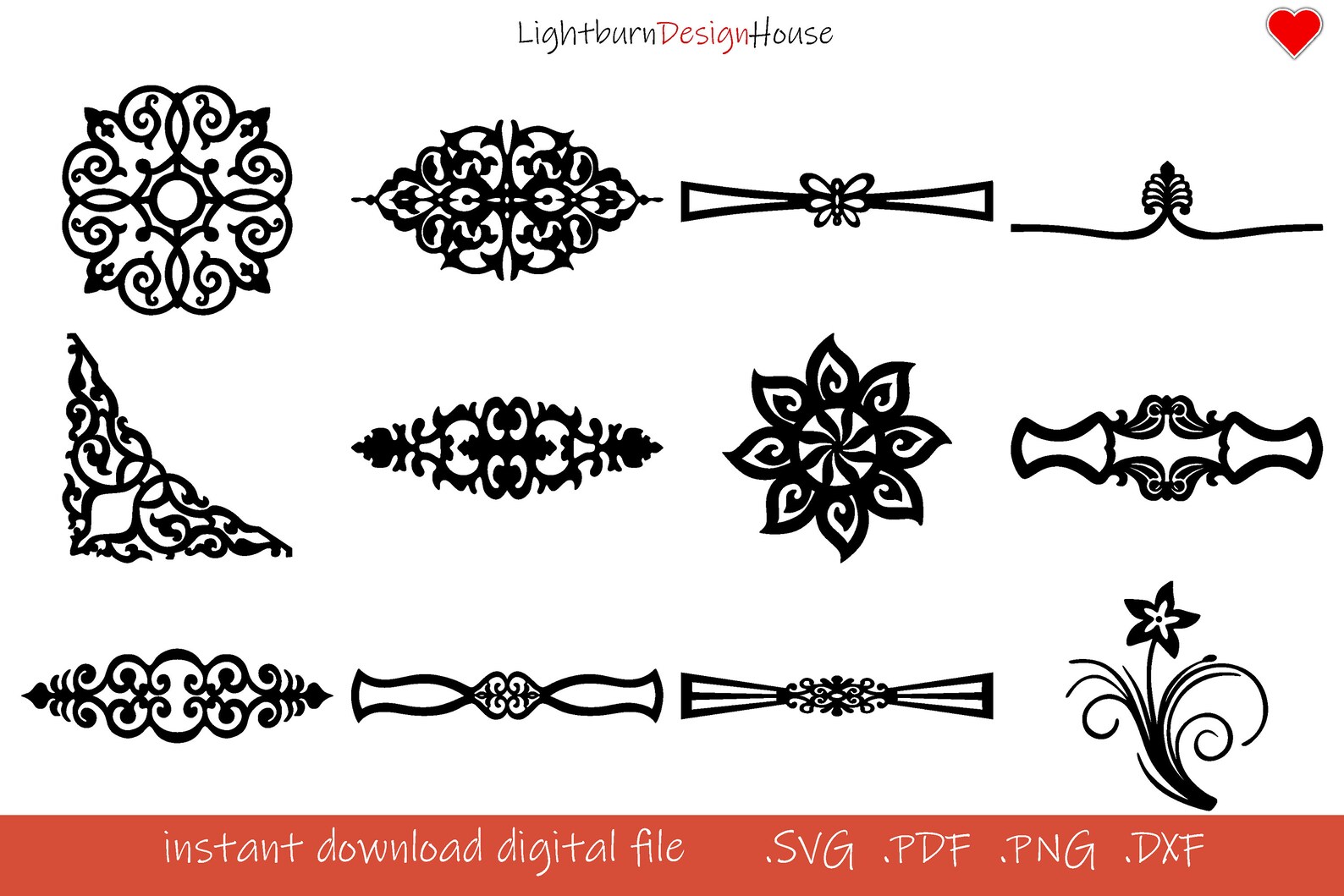 104 SVG Png Pdf Dxf Corner Shelf Pattern Border Frames Bundle - Etsy UK