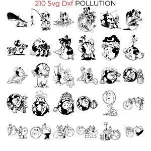 210 Svg Dxf Pollution Bundle for Laser Engrave With Index - Etsy UK