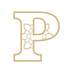 Letter P Mandala Floral SVG DXF 8 Layered Multilayer for Wood Laser ...