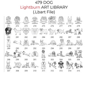 479 Dog Lightburn Art Library (.lbart) Files for Laser Engrave - Etsy