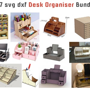 127 Svg Dxf Desk Organiser for Laser Cut Engrave Library, Wood Laser ...